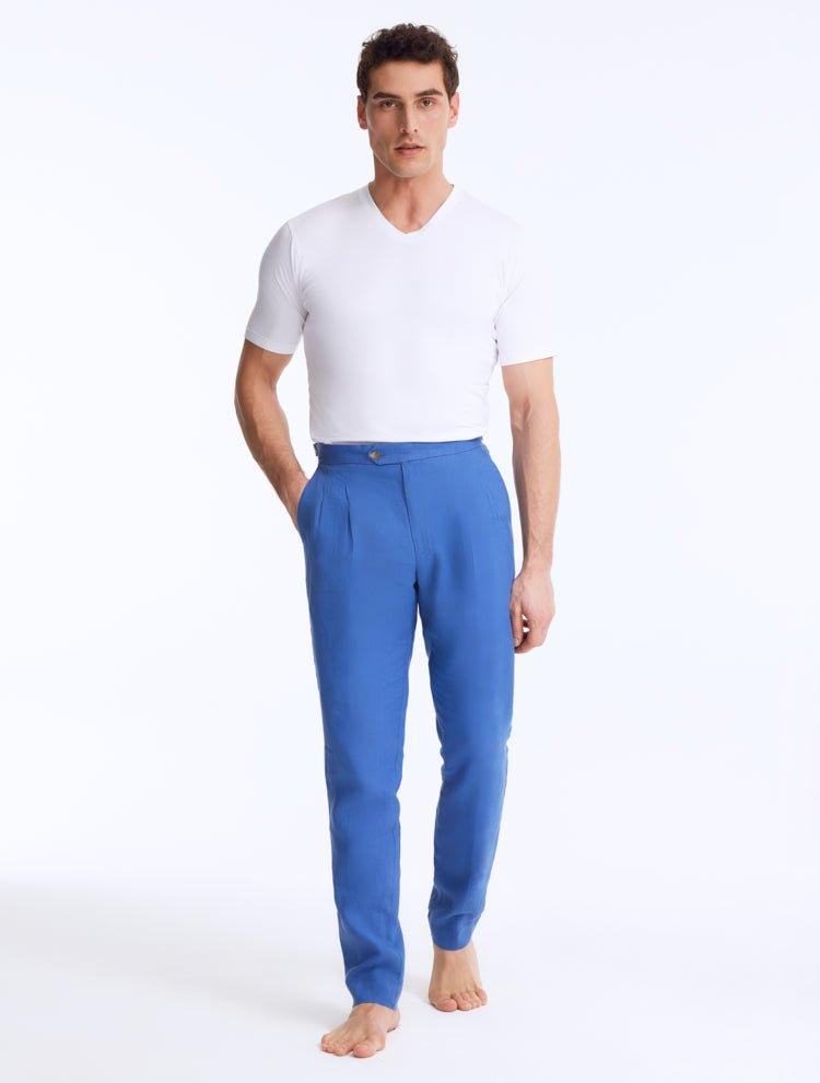 Enzo Azure Pants - Classic Fit Ready to Wear Pants for Men | MOEVA Moeva